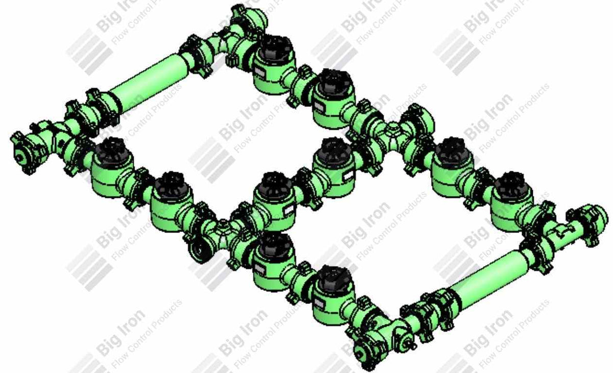 Choke Manifold, 2” 1502, 10x Manual Plug Valve, 2x Pos, 10000 psi, Sou ...