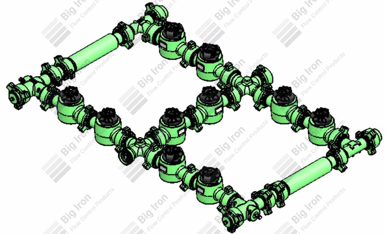 Manifold 2” Fig 1502 10 Plug Valve Single Stage W/2 Positives 10000 Ps ...